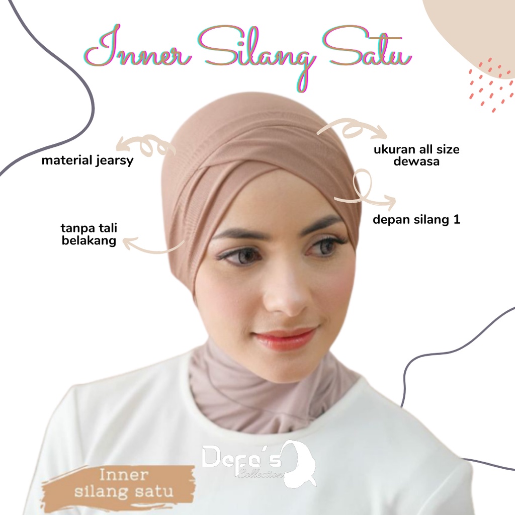 Jual ciput inner dalaman kerudung silang satu material jearsy premium ...