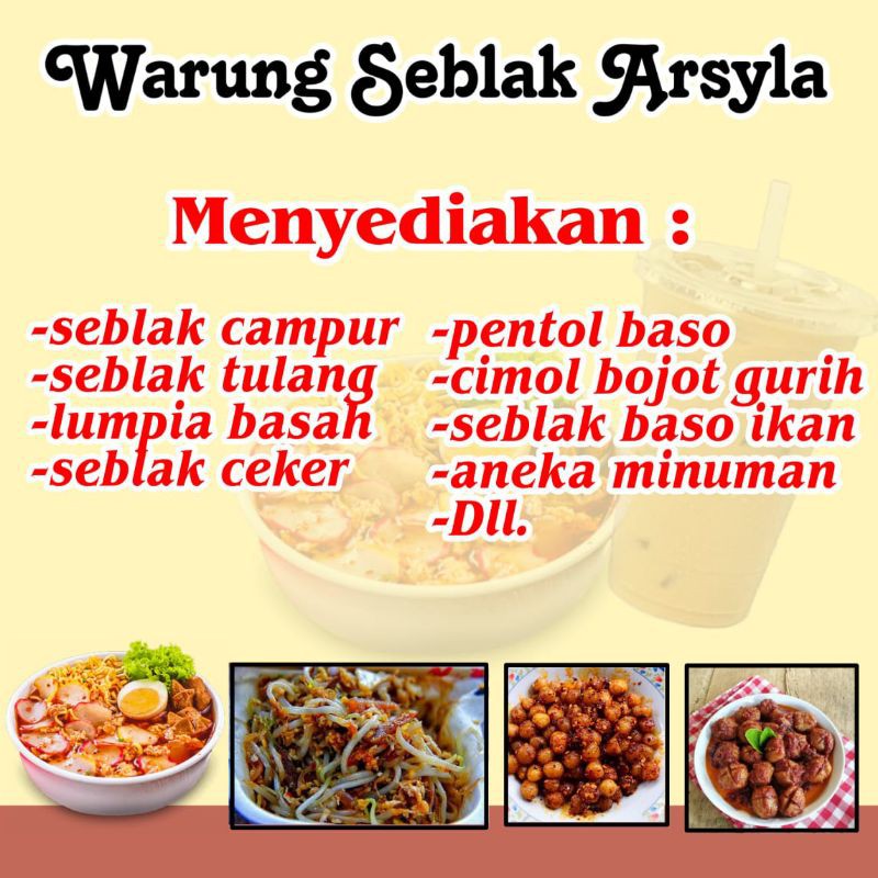 Jual Spanduk / Banner tempat usaha / makanan / cemilan / minuman bica ...