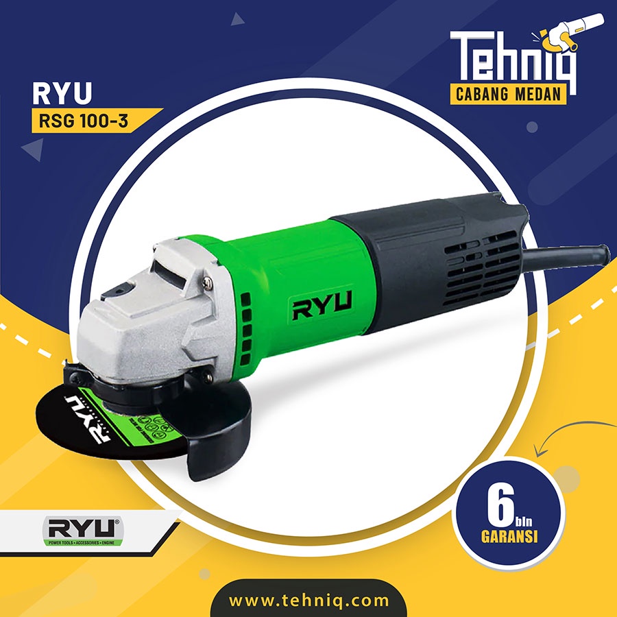 Jual Gurinda Gerinda Listrik Tangan Genggam RYU RSG 100-3 Disc Grinder 4 Inch | Shopee Indonesia