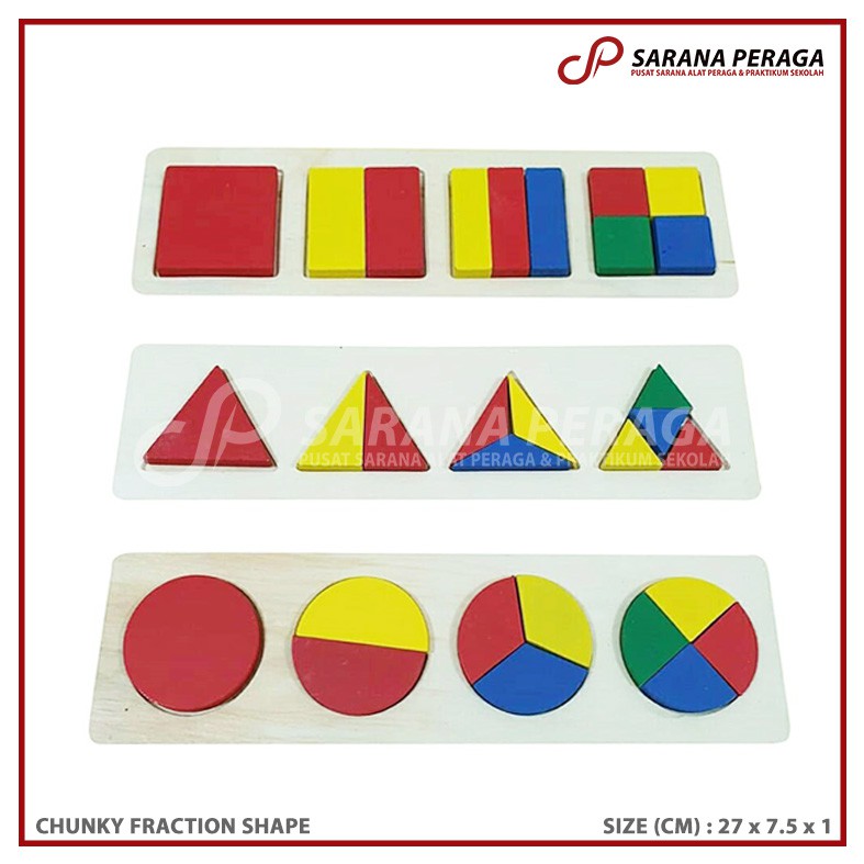 Jual SaranaPeraga - Chunky Fraction Shape / Puzzle Pecahan Geometry ...