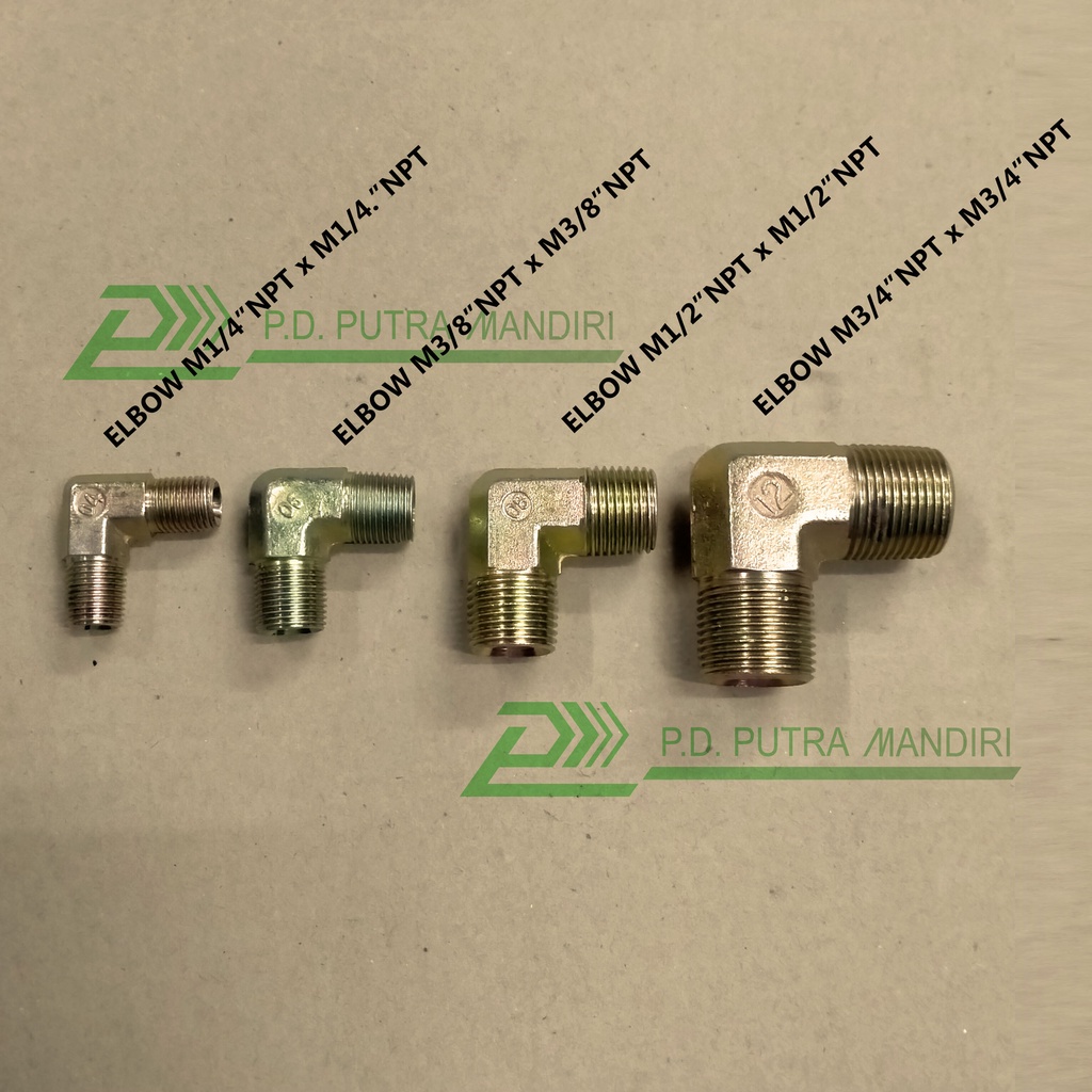 Jual Elbow Drat Luar 1/4 NPT x 1/4 NPT - BESI / Elbow Male | Shopee ...