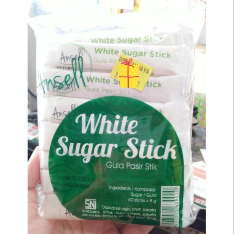 Jual Ansell Gula Pasir Putih Stik 8gr*60's/Ansell White Sugar Stick ...