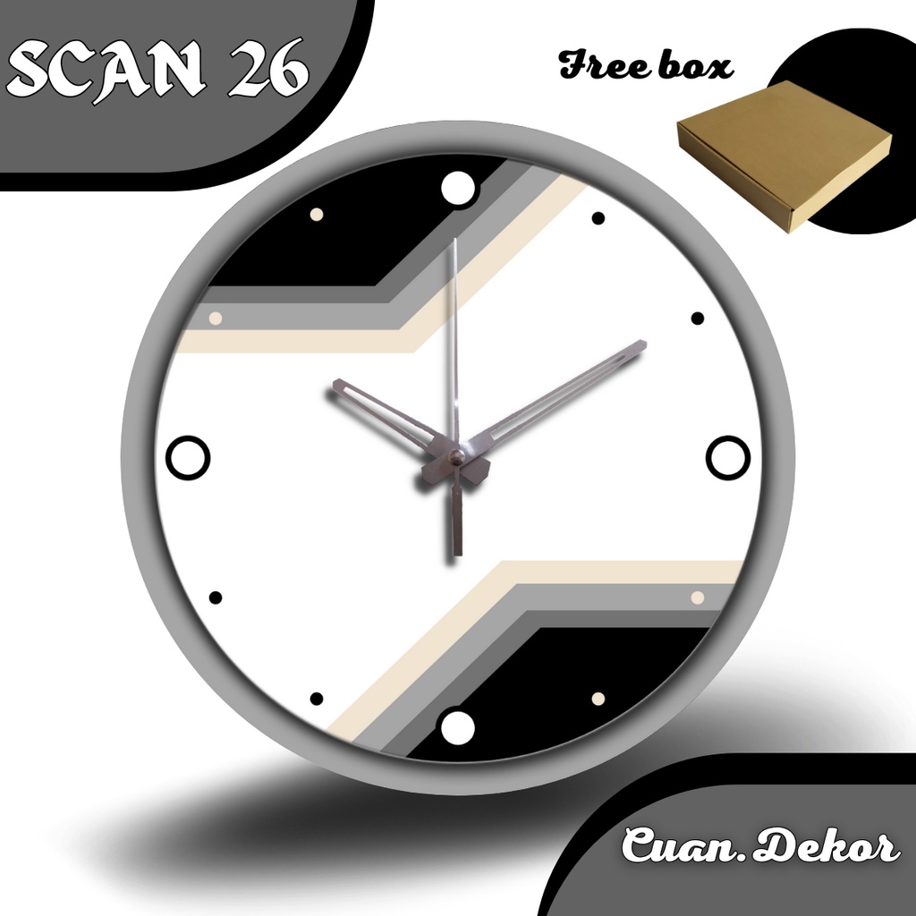 Jual JAM DINDING KAYU SCANDINAVIAN HITAM PUTIH AESTHETIC MINIMALIS ...