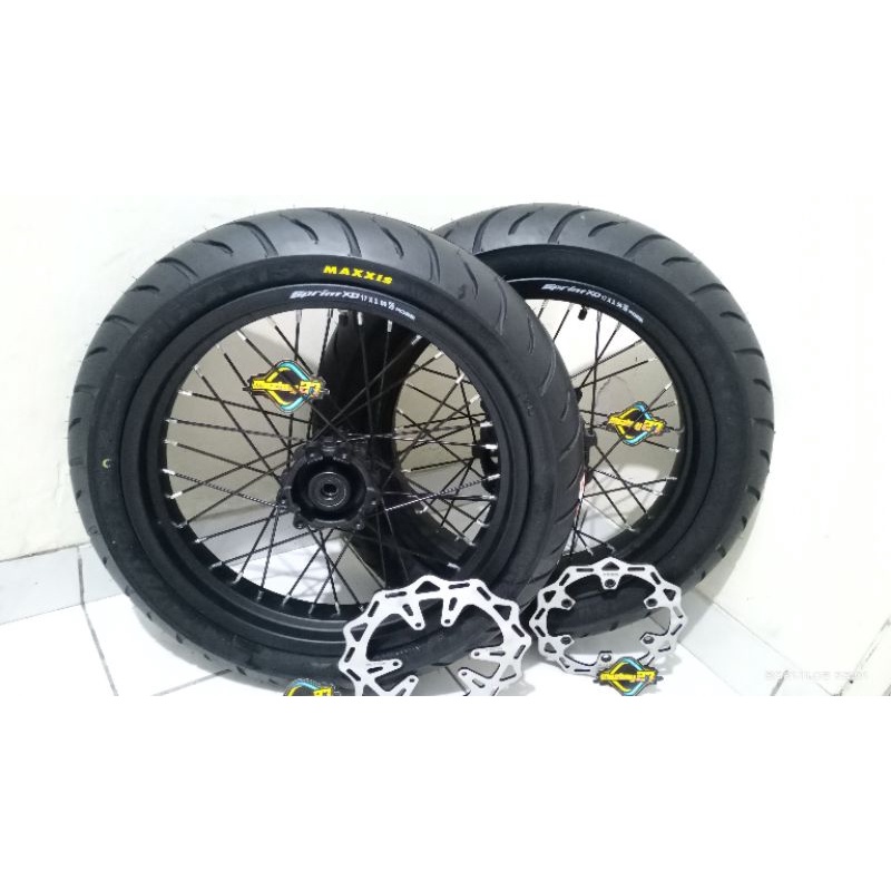 Jual Velg Supermoto Super Moto Yamaha WR155 WR 155 plus ban | Shopee ...