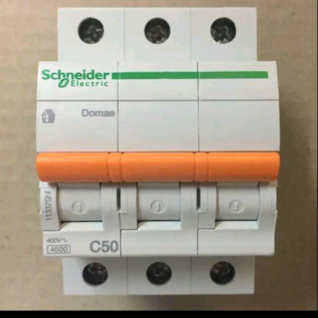 Jual Mcb 3p 3 phase 50a 50 ampere schneider | Shopee Indonesia