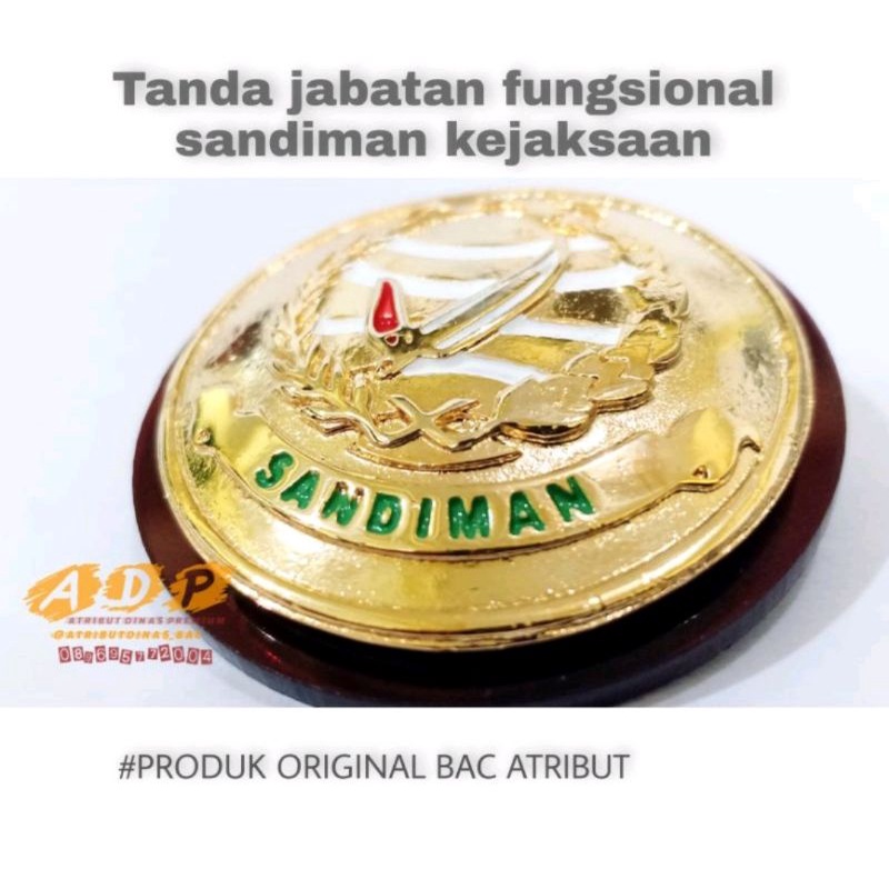 Jual Pin Lencana Tanda Jabatan FUNGSIONAL SANDIMAN KEJAKSAAN RI ...