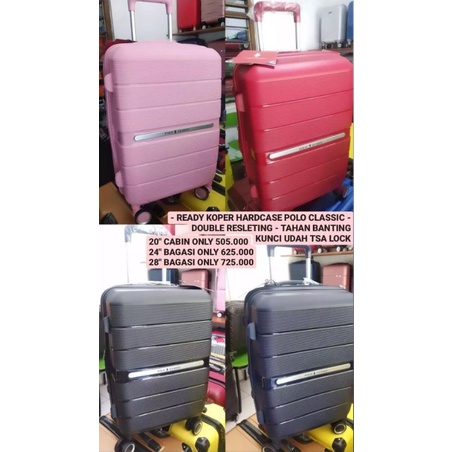 Jual Koper Hardcase Polo Classic Ukuran 28" Inch Jumbo Tahan Banting ...