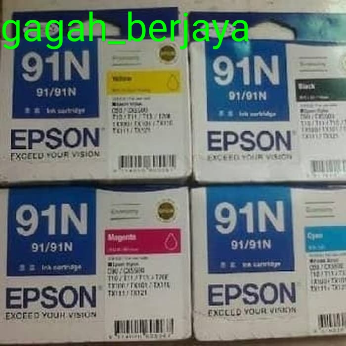 Jual PAKET TINTA EPSON 91 BLACK + COLOUR ORIGINAL | Shopee Indonesia