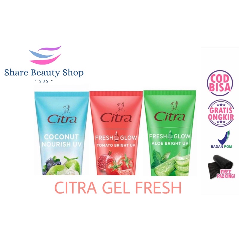 Jual Citra fresh glow multifunction gel 180ml (TOMATO ALOE+MINT COCONUT ...