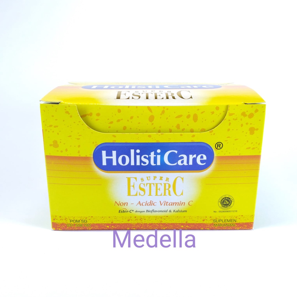 Jual Ester C Holisticare Box isi 12 Strip 48 Tablet | Shopee Indonesia