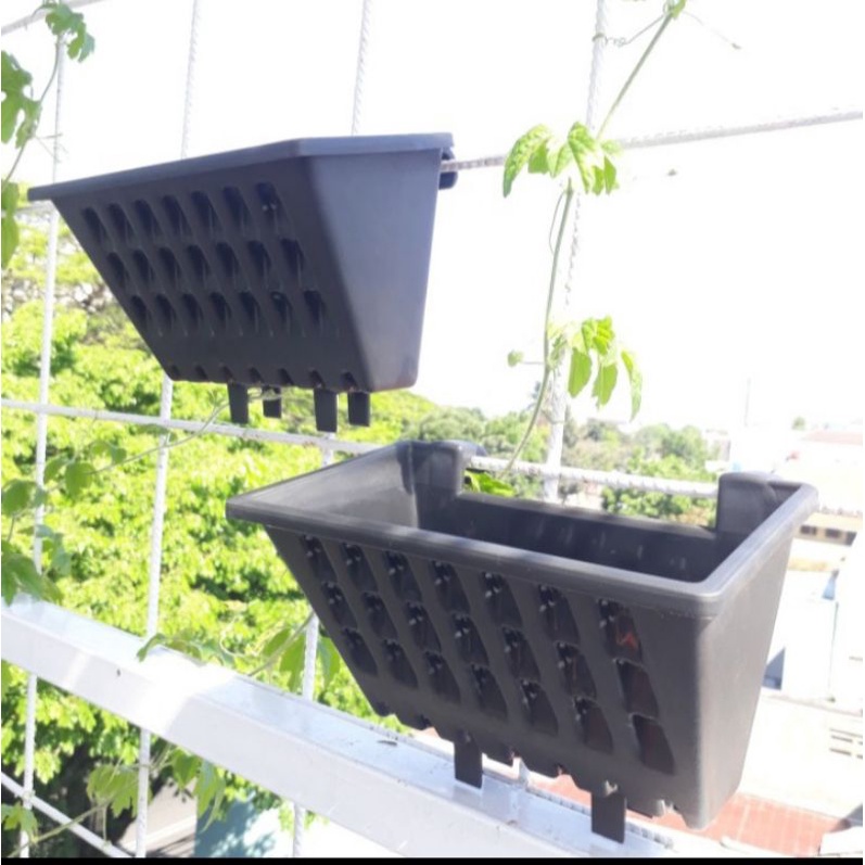 Jual pot argo 01 hitam, pot tempel tanaman merambat | Shopee Indonesia