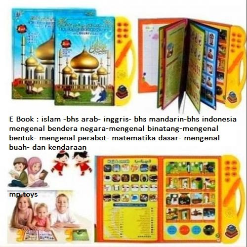 Jual mainan anak edukasi 4 bahasa table e book doa sholat islam ...
