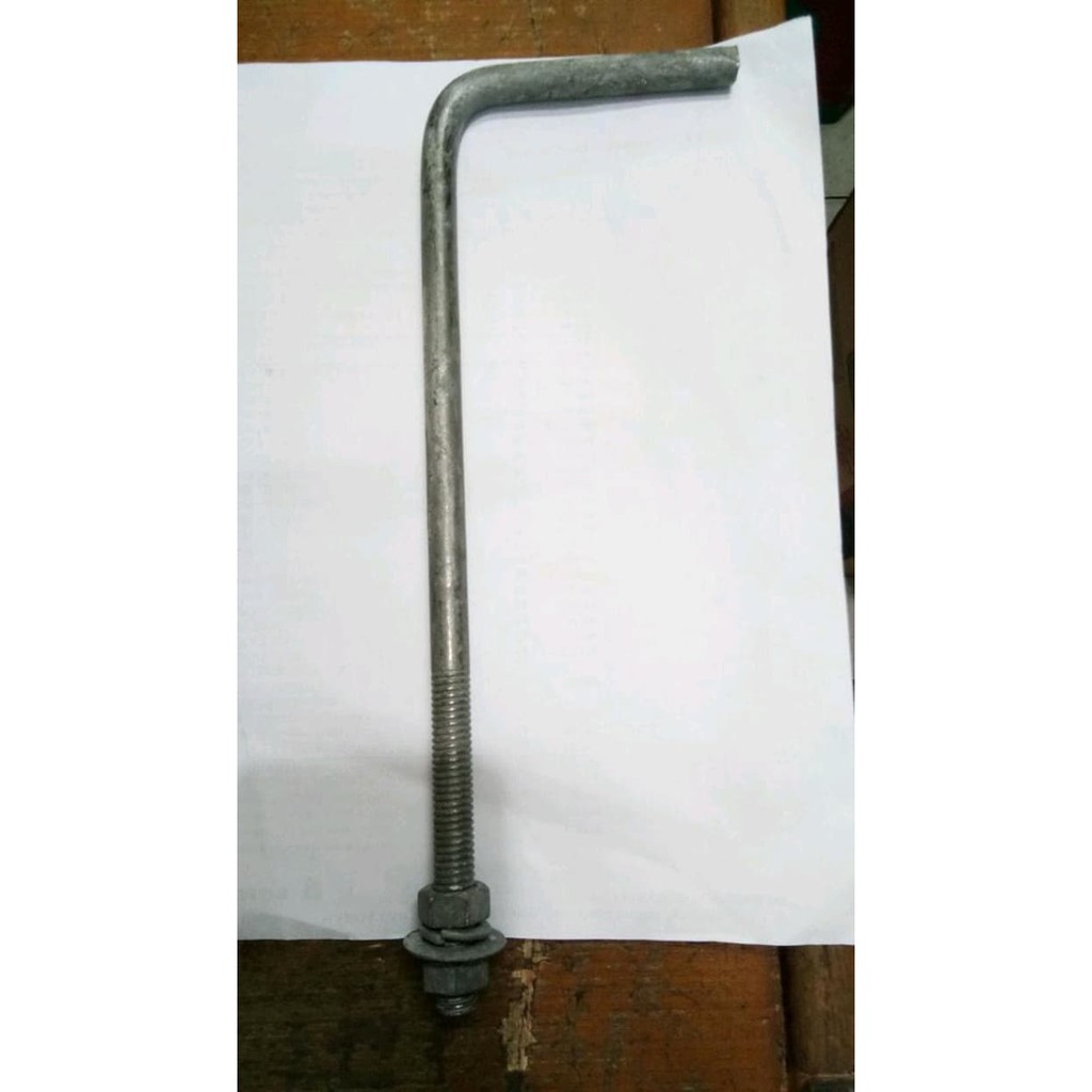 Jual Bolt Anchor / Baut Angkur M16 x 30cm Hotdip Galvanis Plus Mur ...