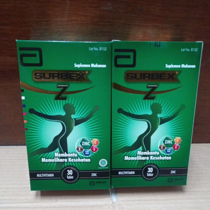 Jual surbex z multivitamin dan zinc 1 box 30 tablet | Shopee Indonesia