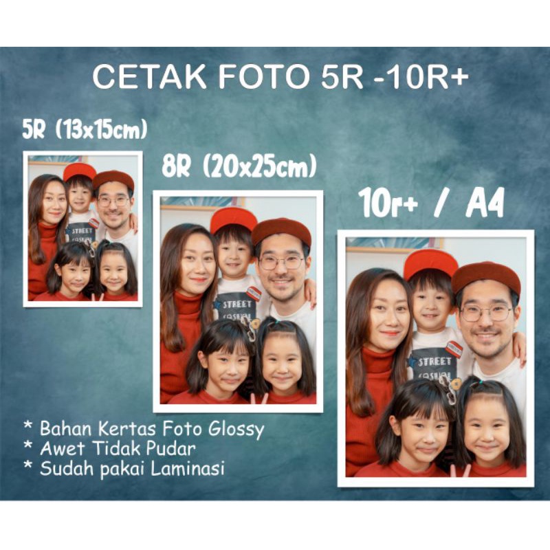 Jual CETAK FOTO 5R + BINGKAI (13x18cm) MURAH ANTI LUNTUR SUDAH LAMINASI ...