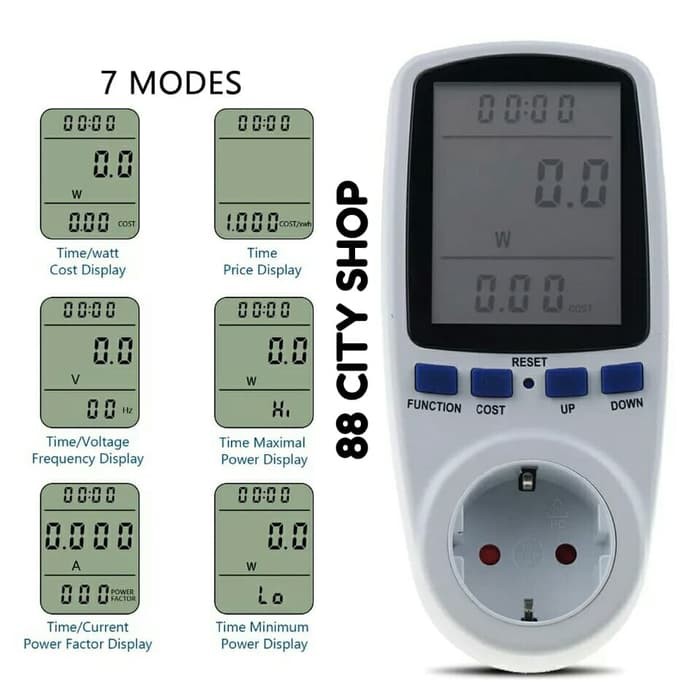Jual Ac Watt KWH Energy Meter Voltmeter Ukur Daya Listrik Tagihan Pln ...