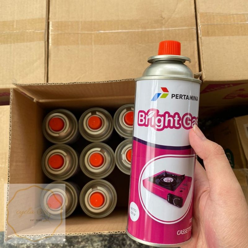 Jual Tabung Gas Kaleng Portable BrightGas pink 220 gram bisa untuk ...