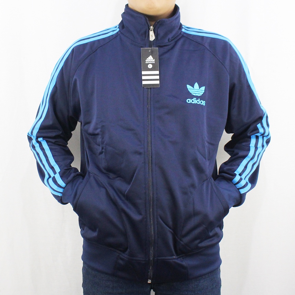 Jual JAKET ADIDAS FIREBIRD NAVY LIST BIRU M L XL XXL XXXL - JAKET ...