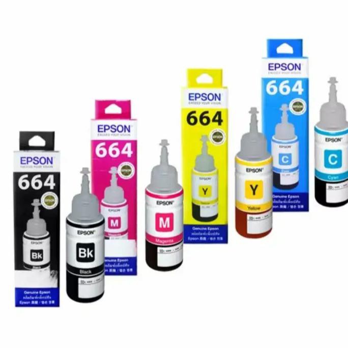 Jual tinta printer epson l110 664 black color 1 set 4 warna l100,l110,l120 | Shopee Indonesia