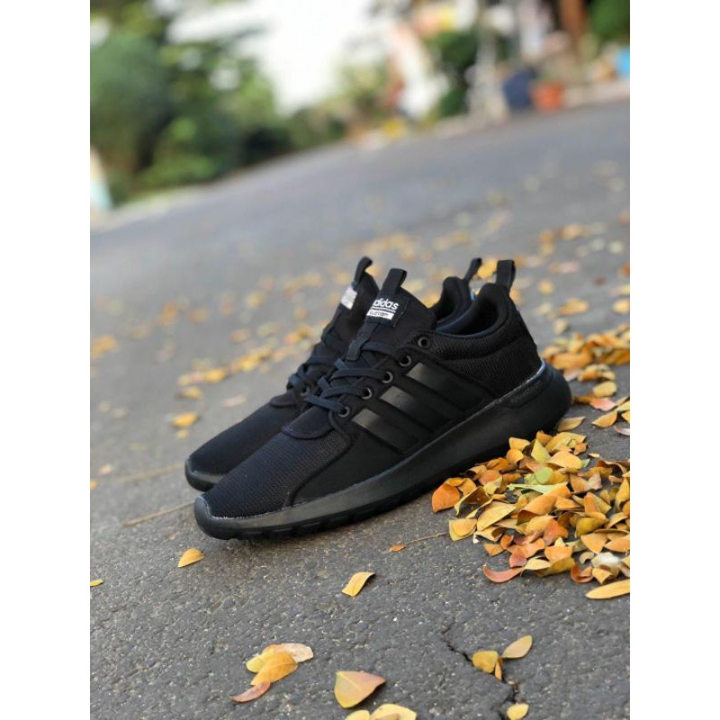 Jual Adidas Cloudfoam lyte racer full black | Shopee Indonesia