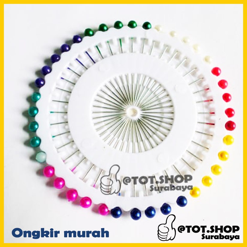 Jual JARUM PENTUL PIRING BULAT MUTIARA PREMIUM UKURAN 1,25 INCH / 1,5 ...