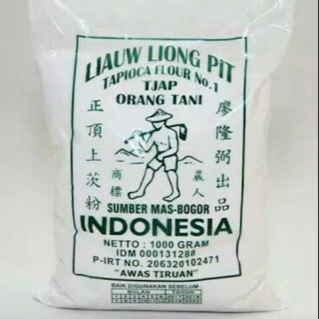 Jual Tepung Sagu Liauw liong pit 1kg TEPUNG TAPIOKA cap tani tjap orang ...