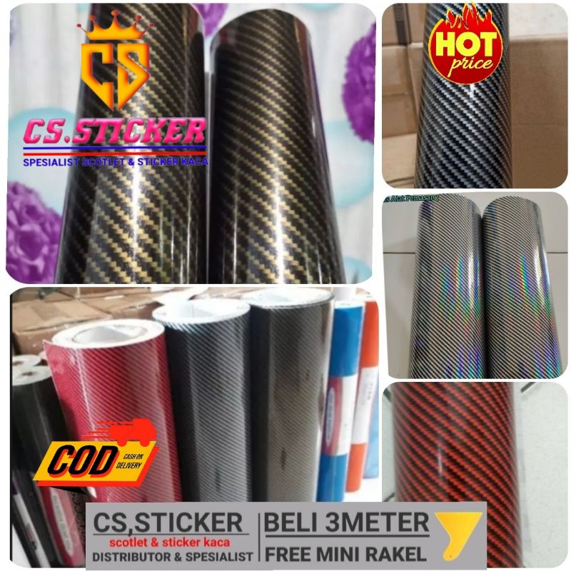Jual Stiker Karbon 2D 3D 6D Premium High Quality GlossyForged Kevlar ...