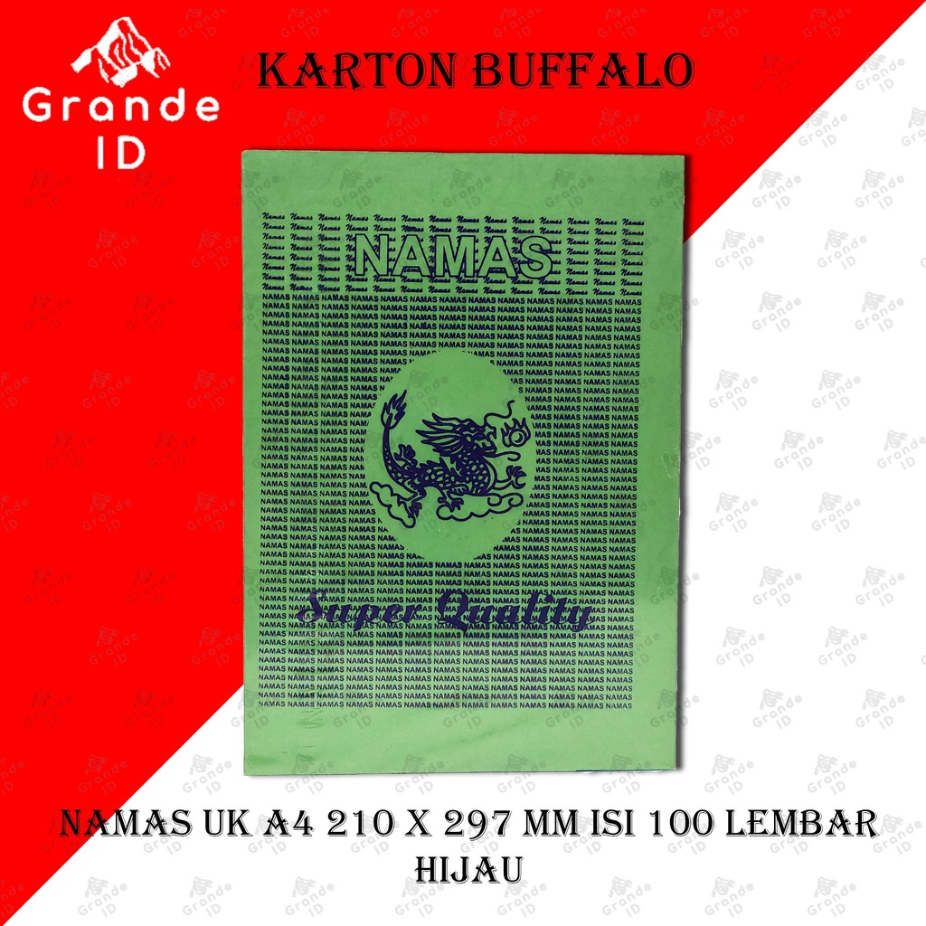 Jual KARTON BUFFALO NAMAS ISI 100 LEMBAR UKURAN A4 210 X 297 MM ...