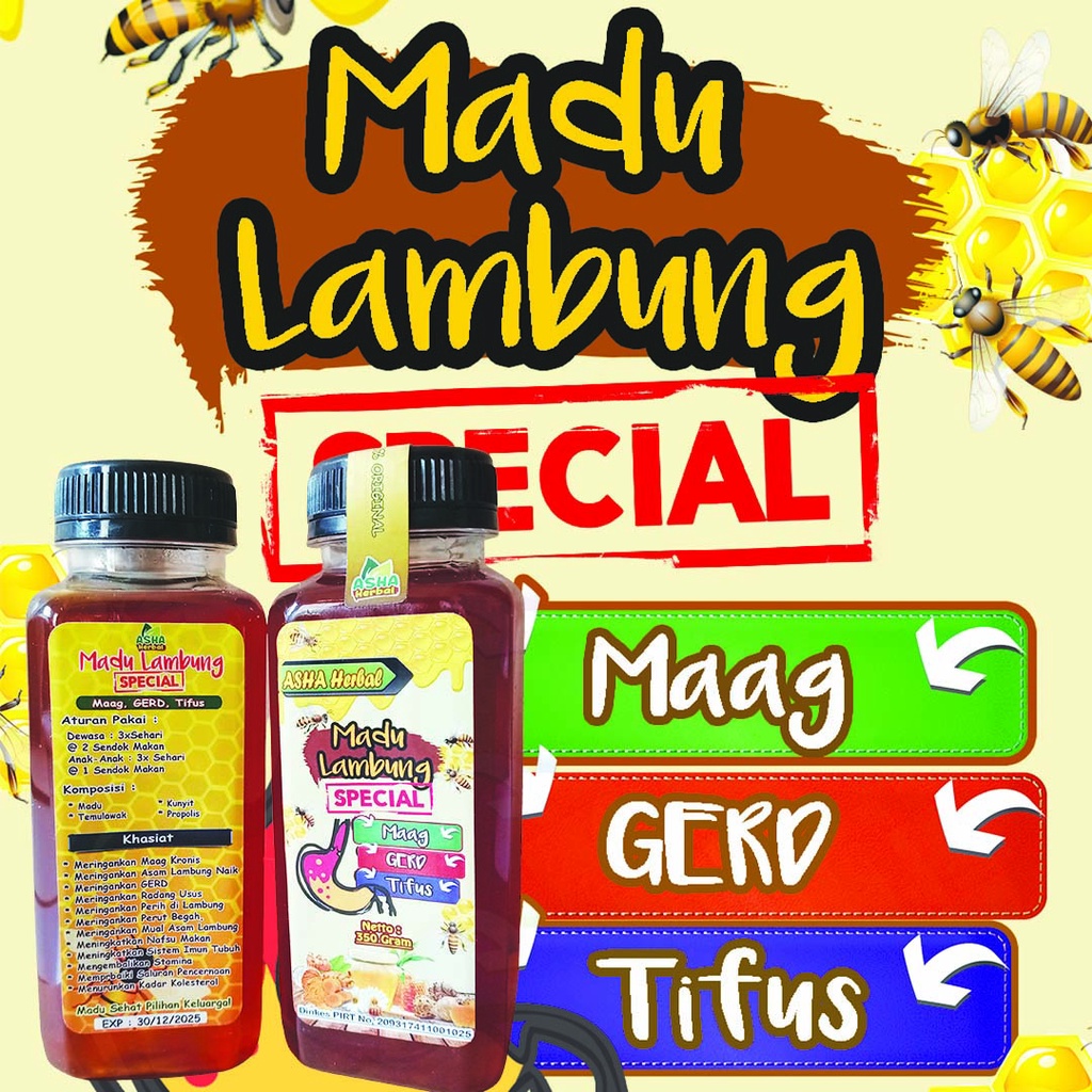 Jual MADU LAMBUNG OBAT ASAM LAMBUNG SPECIAL TYPUS GERD MAAG AKUT ...