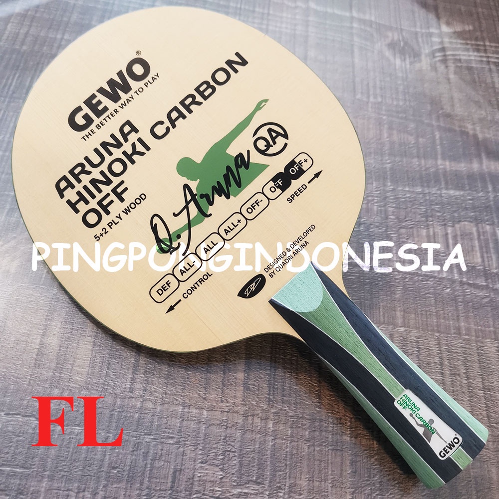 Jual GEWO Aruna Hinoki Carbon OFF - Kayu Pingpong Blade Tenis Meja Bet Bat Offensive Offensive+ ...