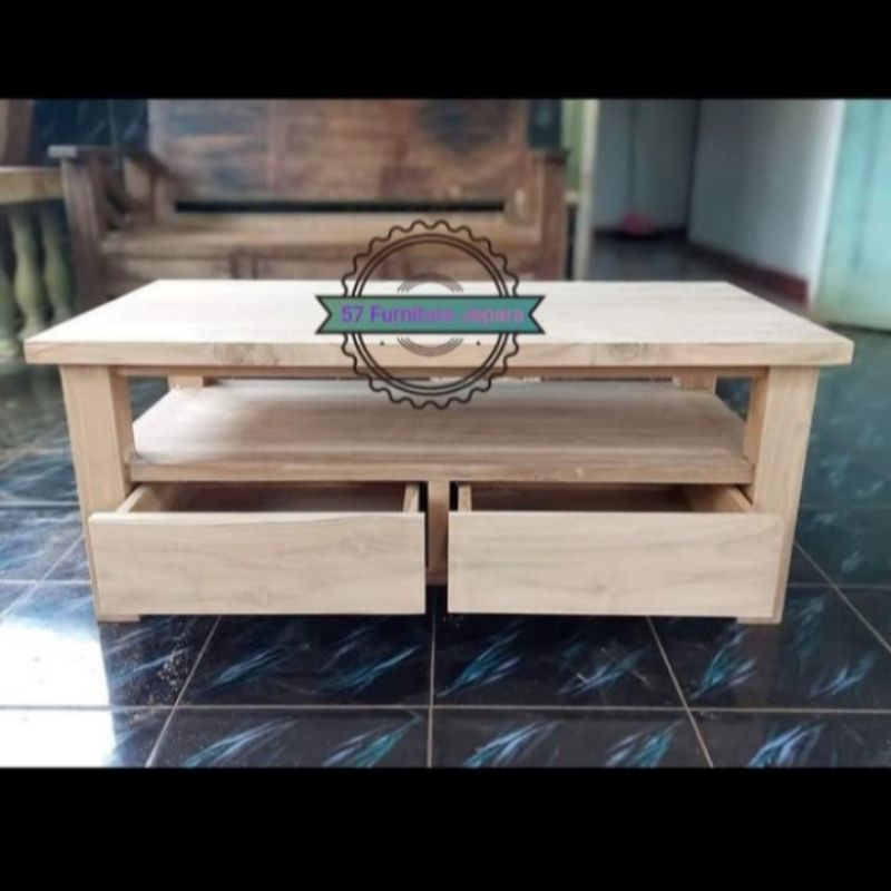Jual Meja tamu/meja kopi lesehan kayu jati mentahan model minimalis ...