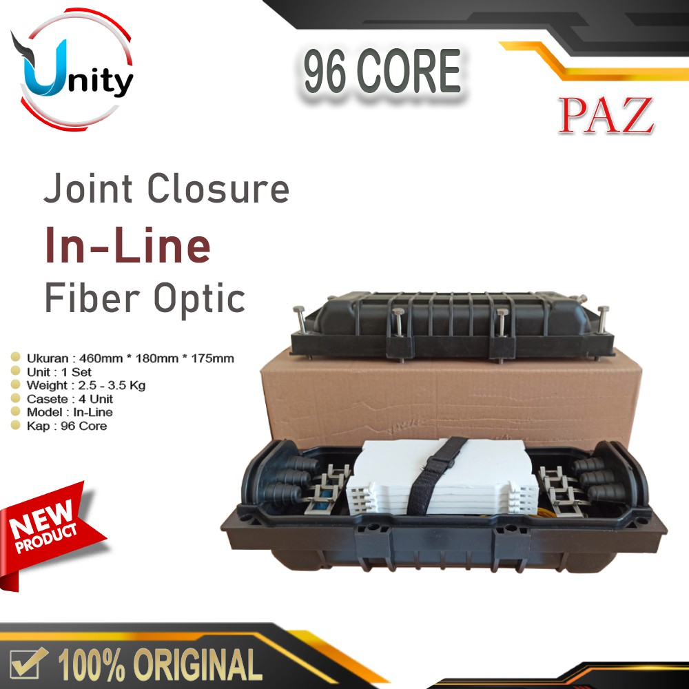 Jual Joint Closure 96C Fiber Optic JB Inline FO FTTH 96 Core PAZ ...