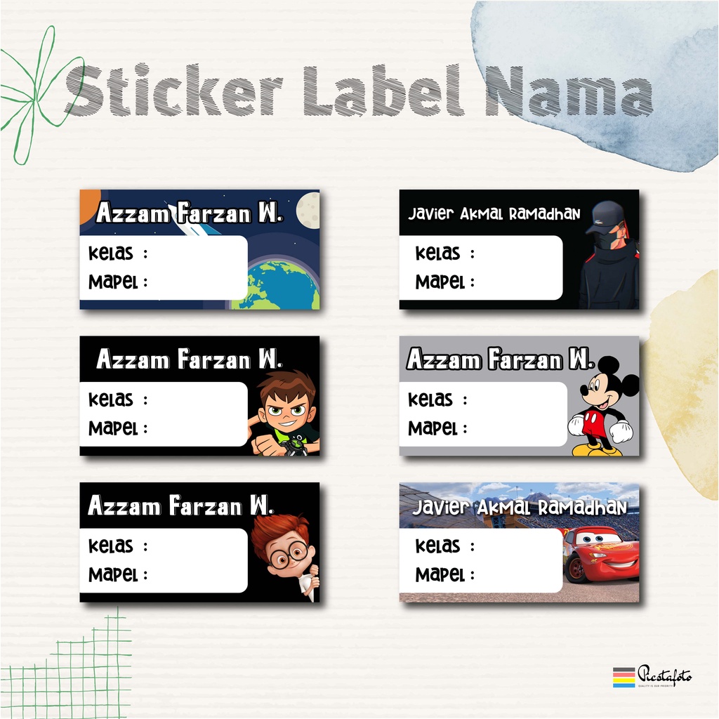 Jual Stiker Label Buku Sekolah (isi 28 pcs) | Shopee Indonesia