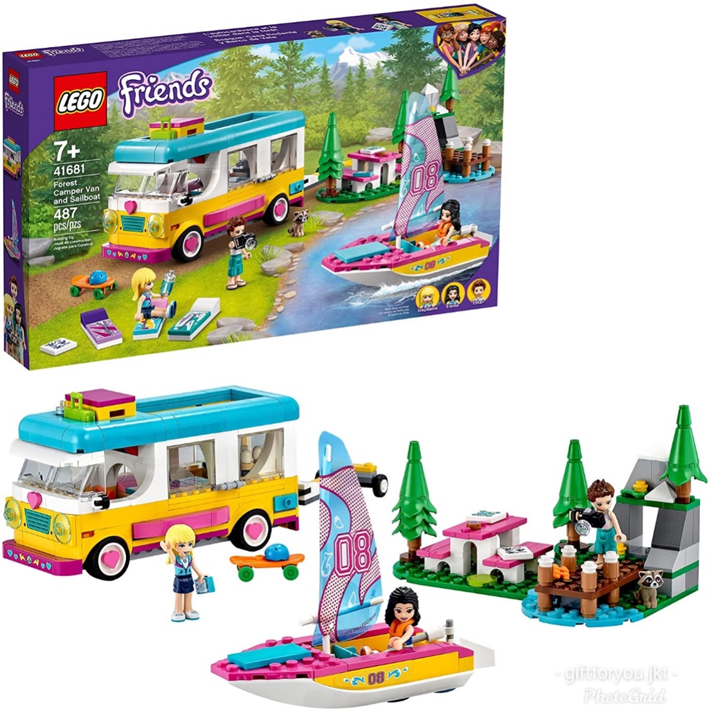 Jual Lego Friends 41681 Forest Camper Van Sailboat Bricks Mainan Anak ...