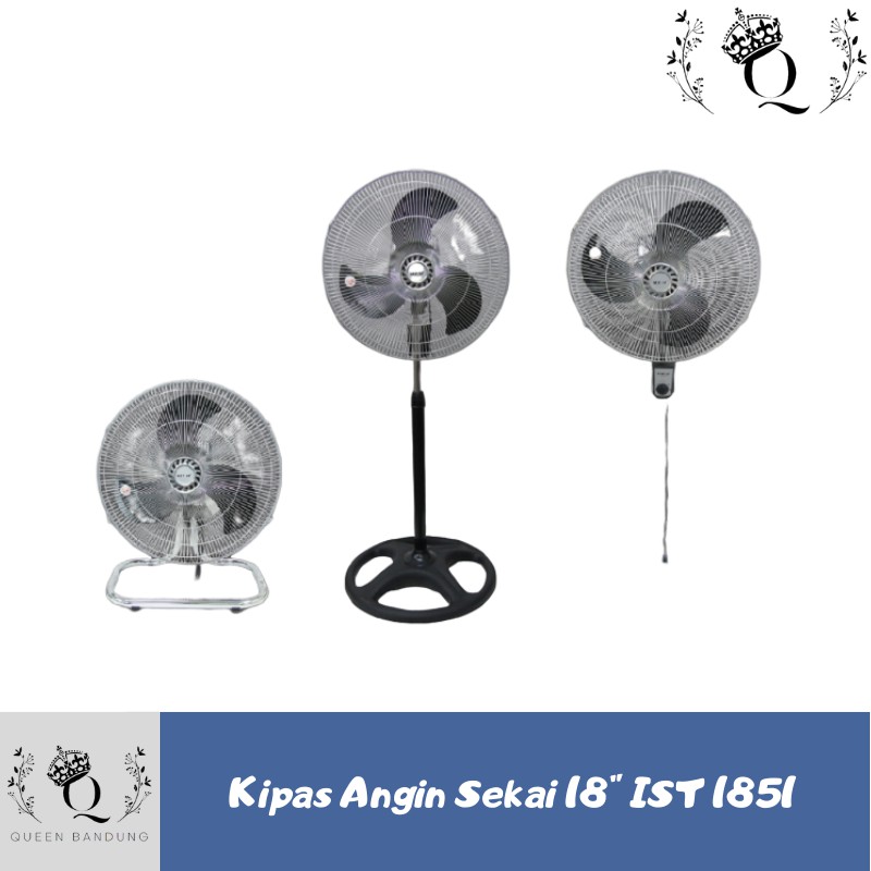 Jual SEKAI Kipas Angin Lantai Berdiri & Dinding IST-1851 Floorfan Standfan & Wallfan 3 Level ...