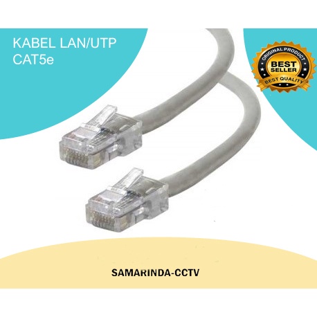 Jual KABEL LAN UTP internet CAT5e Grey 50 meter free connector rj45 ...