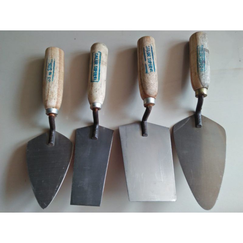 Jual 4pcs cetok sendok bangunan semen Taman gagang kayu Galur Supper BL ...