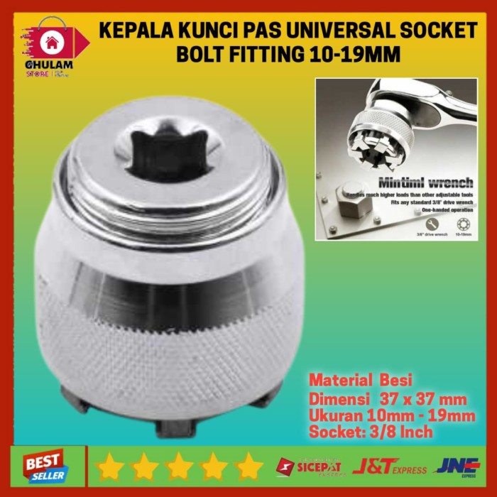 Jual BARU! Kepala Kunci Ring Pas Set Universal Socket Bolt Fitting 10 ...