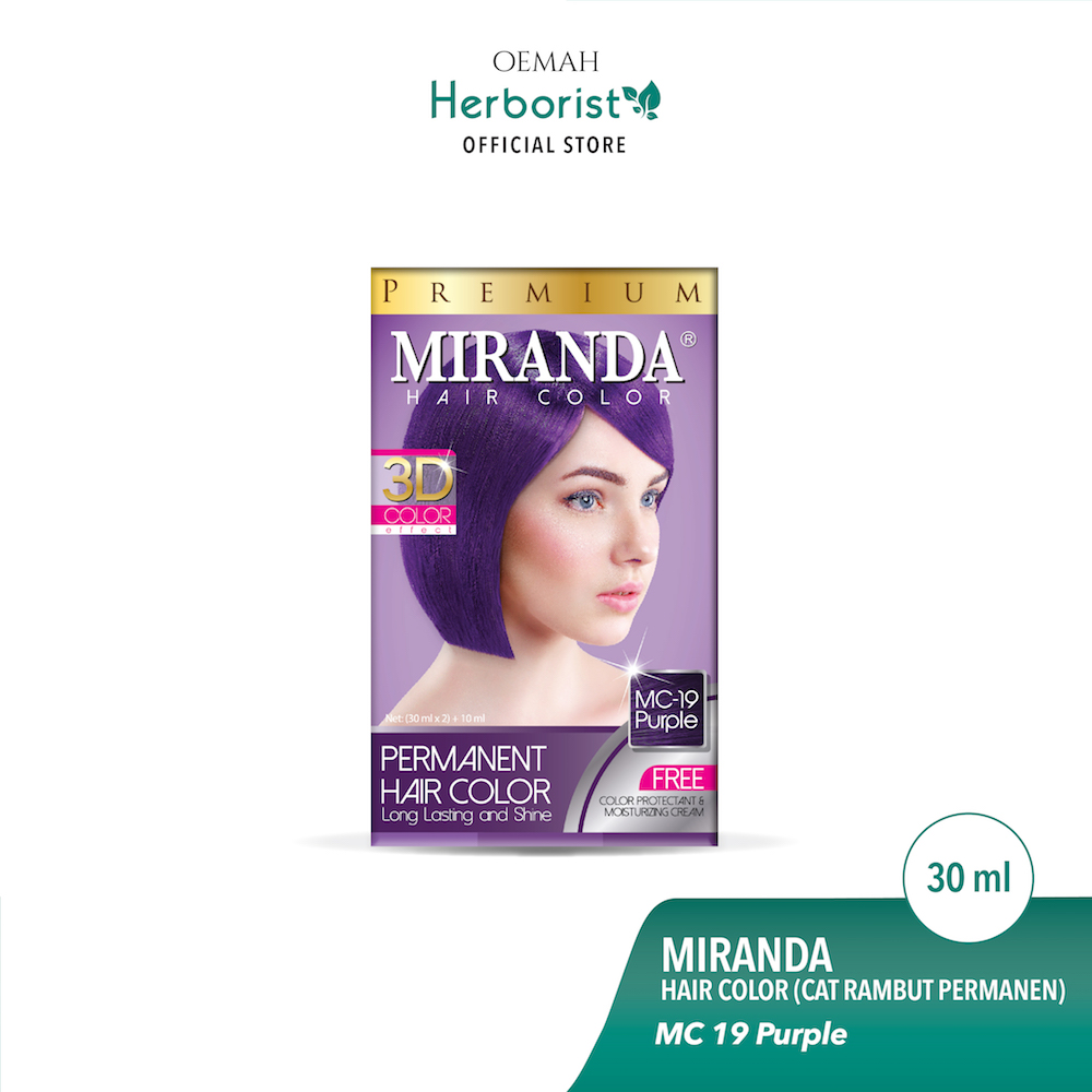 Jual Miranda Cat Rambut Permanen MC19 Purple 30 mL | Shopee Indonesia