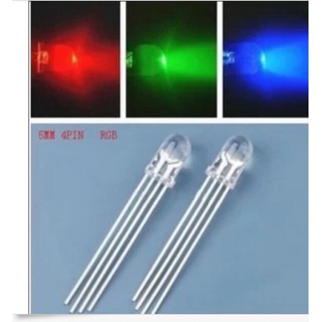 Jual LED RGB RED GREEN BLUE 4P 4 PIN 5MM COMMON ANODE SUPER BRIGHT ...