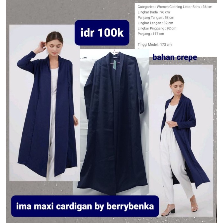 Jual ina maxi cardigan by berrybenka | Shopee Indonesia