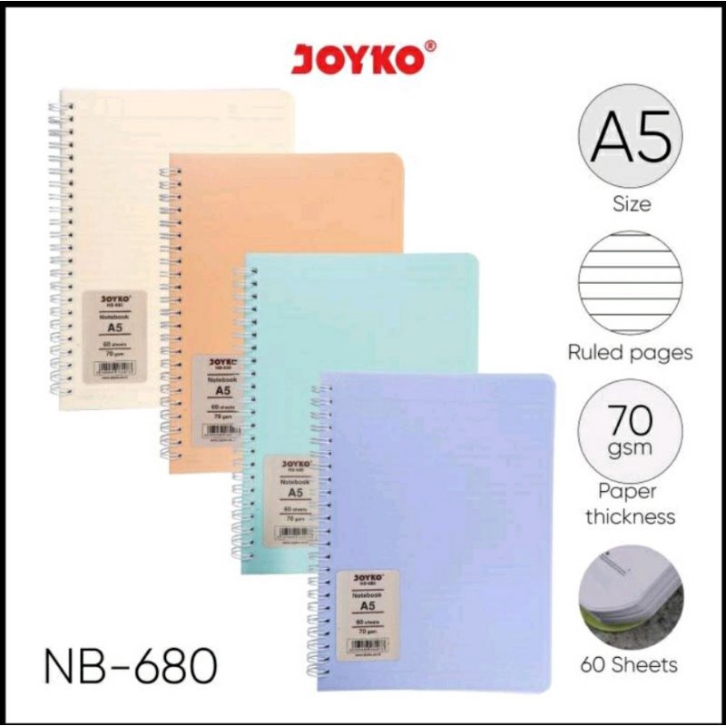 Jual Note Book NB-680 Joyko / Note Book Spiral | Shopee Indonesia