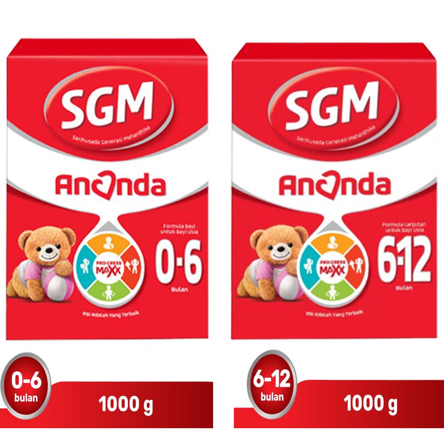 Jual SGM Ananda 1 & 2 Susu Formula Bayi 0-6 Bln / 6-12 Bulan 1000gr | Shopee Indonesia
