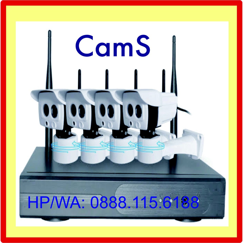 Jual CCTV 4 Ch dg Camera yang dapat berputar menggnkn remote dilengkapi ...
