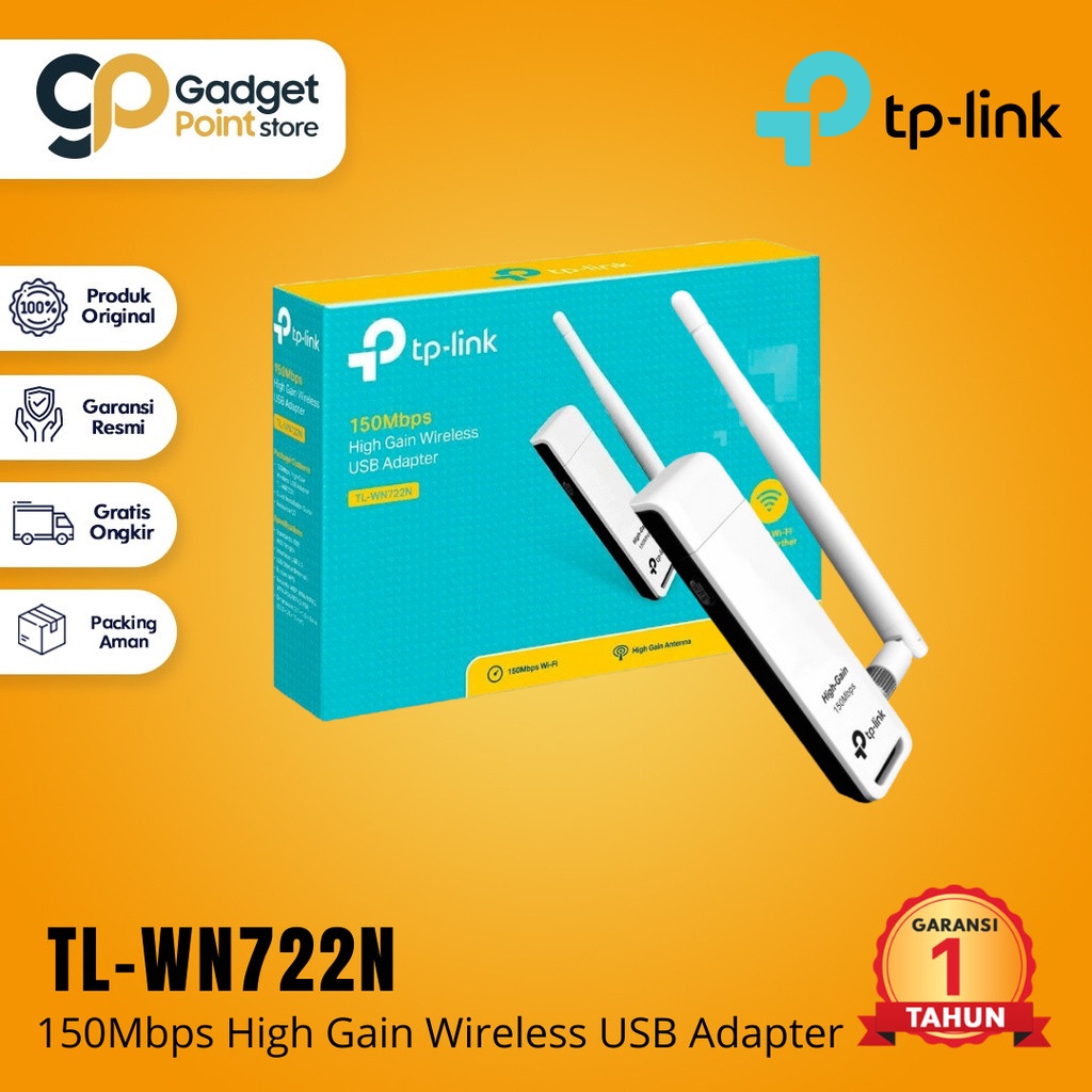Jual TP-LINK TL-WN722N 150Mbps High Gain Wireless USB Adapter WN722N ...