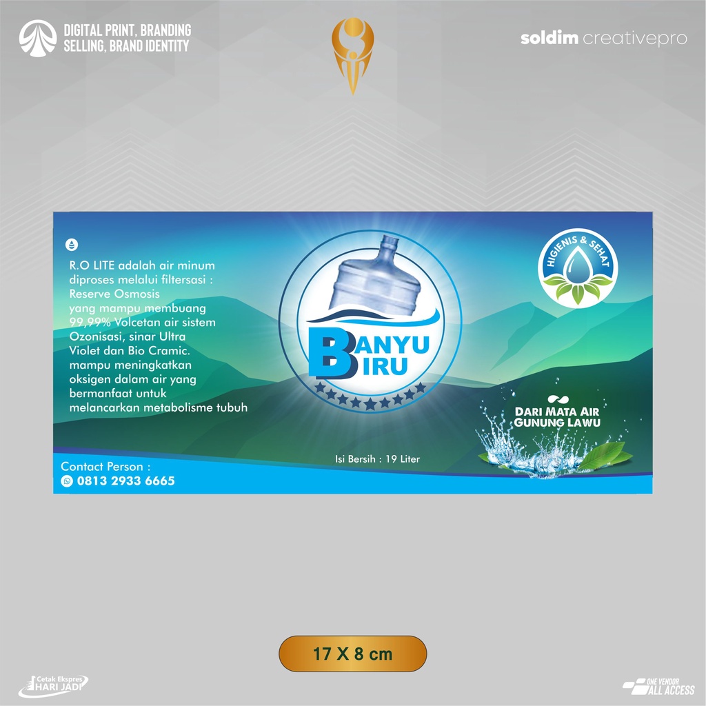 Jual STIKER GALON ISI ULANG ANTI AIR - SOLDIMPRO | Shopee Indonesia