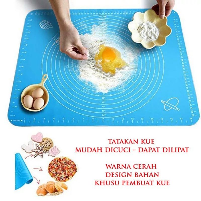Jual Alas Adonan Kue Roti Silikon Pastry Mat Talenan Adonan Tepung ...