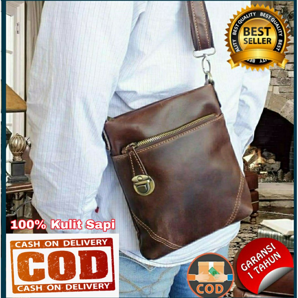Jual Tas Kulit Asli Pria Wanita - Tas Selempang kulit asli kickers ...