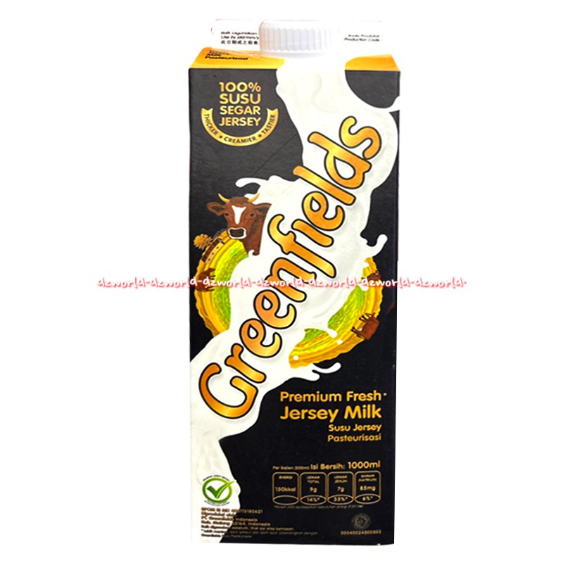 Jual Greenfields 1L Premium Fresh Jersey Milk 1000ml Green Fields Susu ...