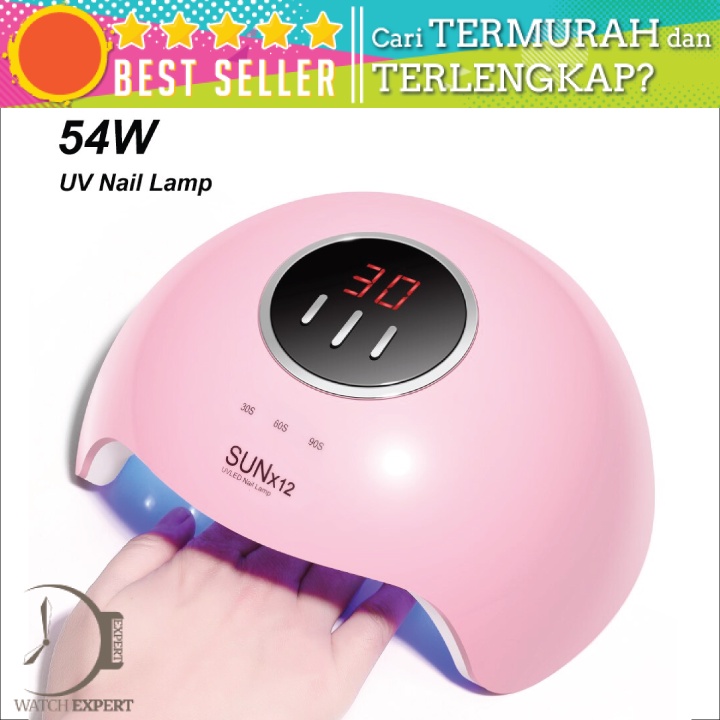 Jual Mesin Pengering Kutek Kuku UV LED Nail Dryer 54 Watt 18 LED - Biutte SUN X12 Pink | Shopee ...